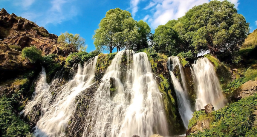 Schaki-Wasserfall, Sjunik, Armenien