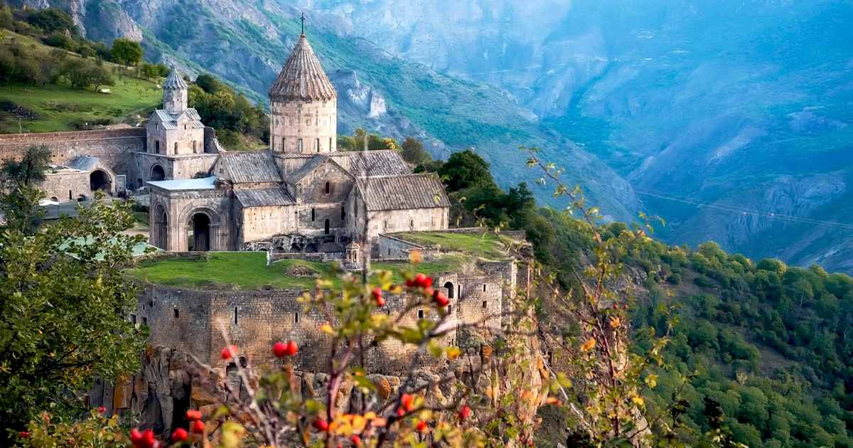 Tatev Monastery Tatev Monastery And Church In Armenia, Through