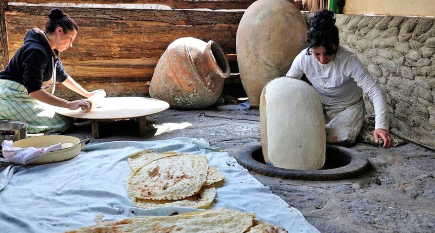 Lavash baking master class, Armenia