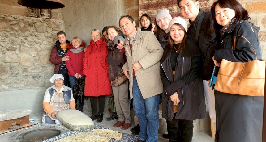 Lavash baking master class, Armenia
