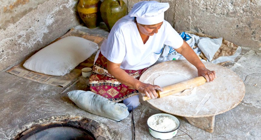 Lavash baking master class, Armenia
