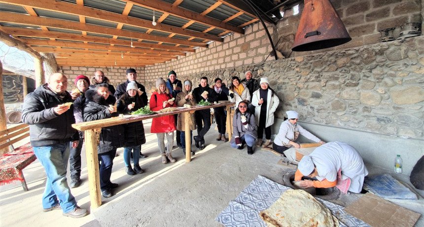 Lavash baking master class, Armenia