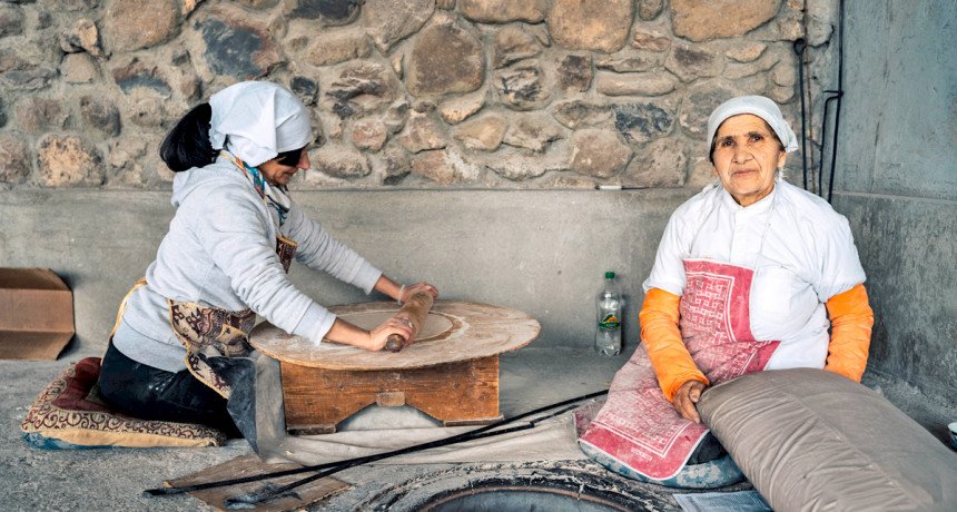 Lavash baking master class, Armenia