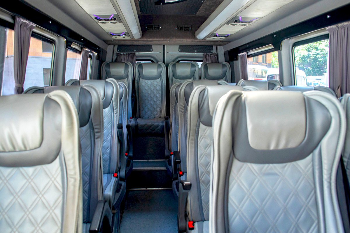 Minibus (20 pax, 12 lugg.), A/C, Fridge, Audio/Video System